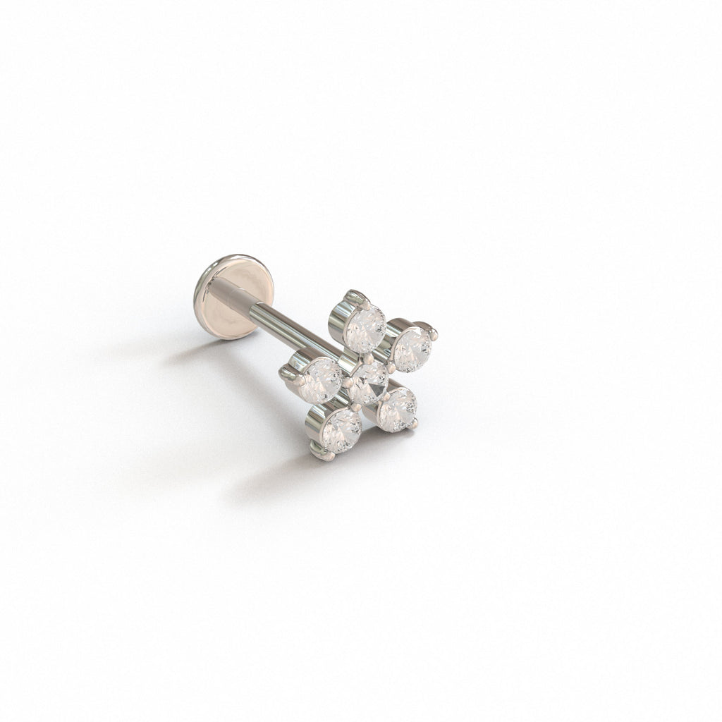 Silver Star Titanium Flat Back – Piercing 360