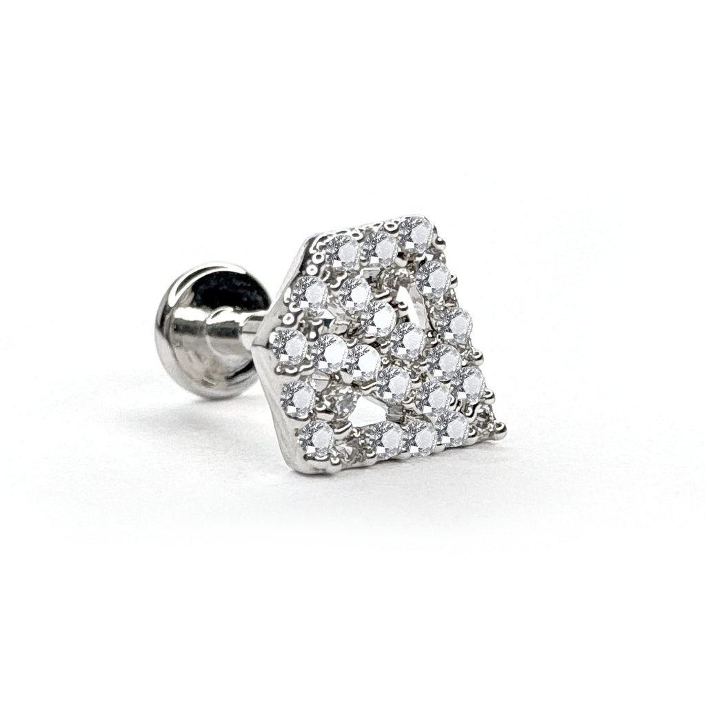 Apollo Silver Titanium Flat back – Piercing 360